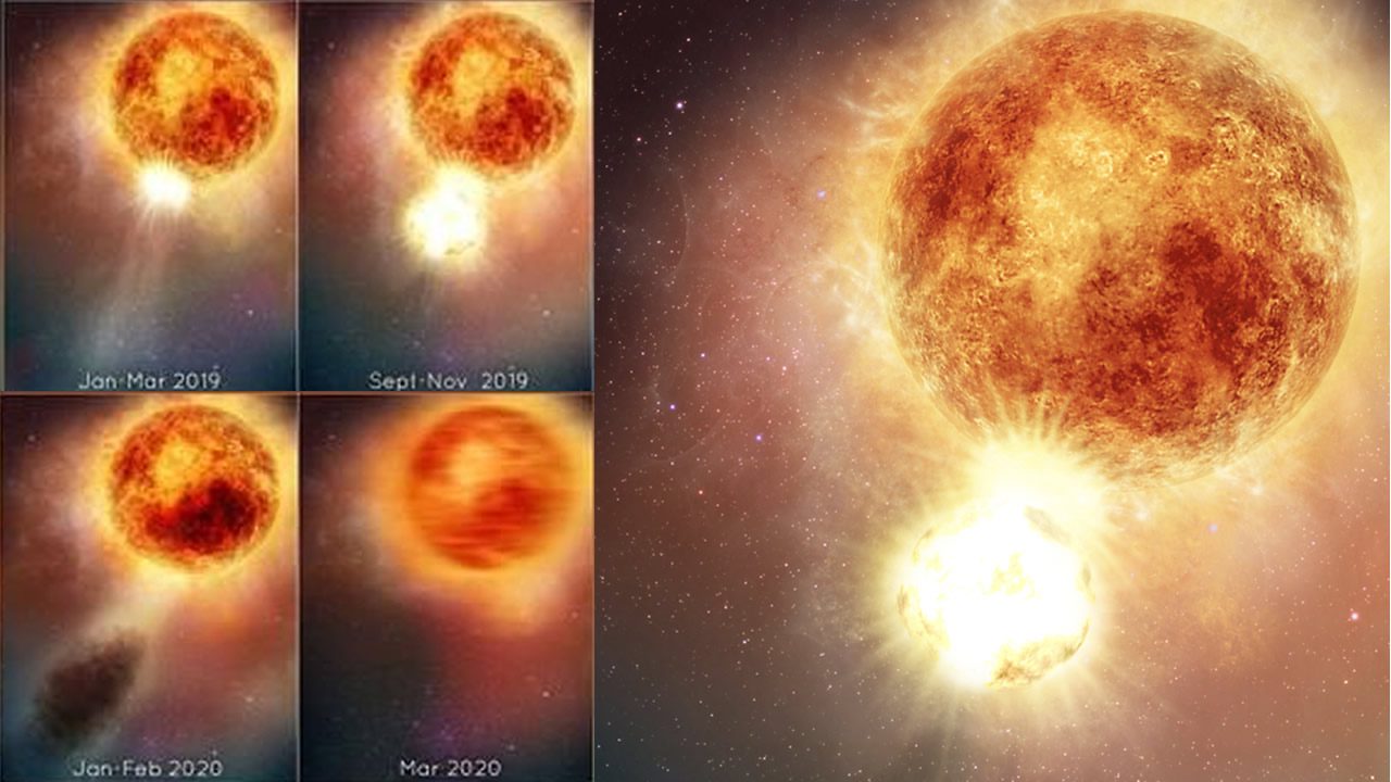 Enorme explosión desprende una parte de la estrella Betelgeuse y la ...