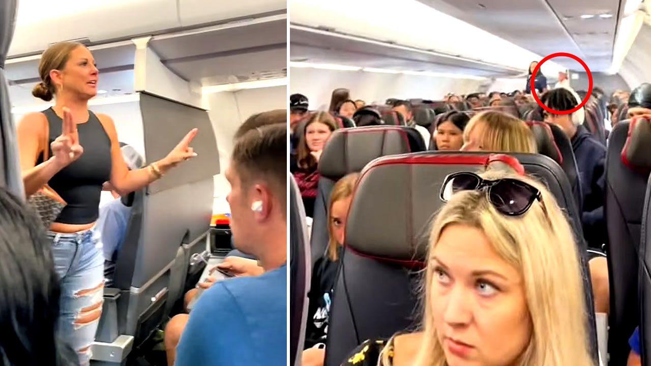 Mujer sufre crisis nerviosa y exige salir de un avión mientras grita que un pasajero “no es real ...