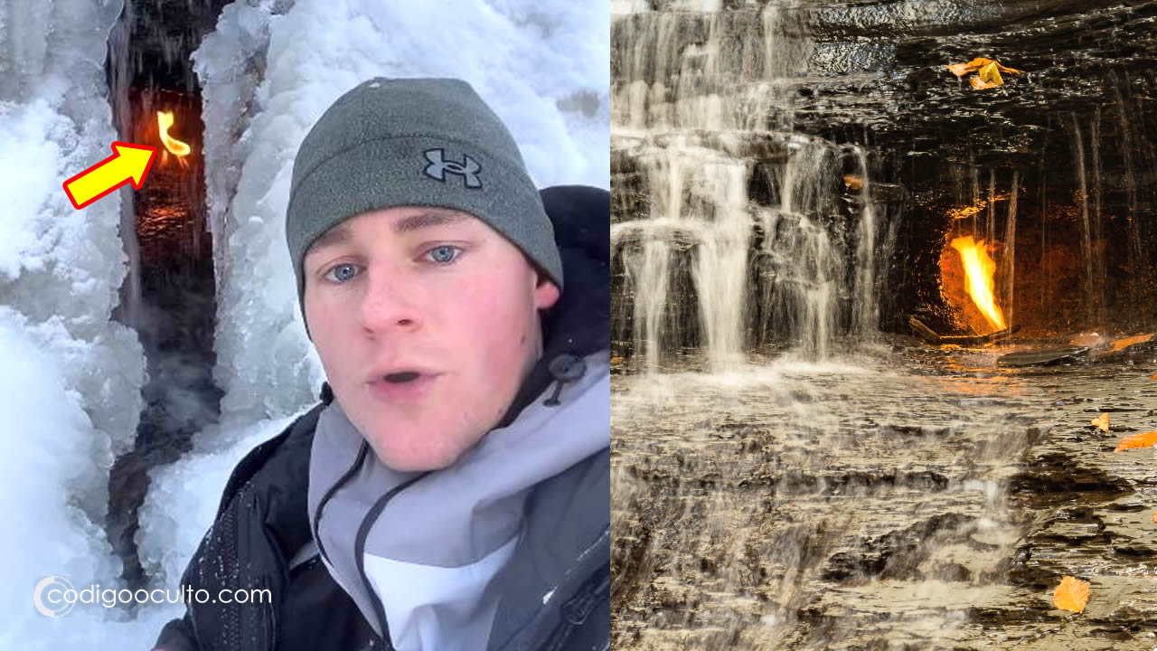 Eternal Flame Falls: el fuego eterno que arde bajo el agua en New York ...